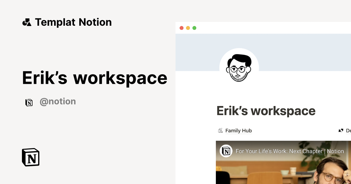 Templat Erik’s workspace 2025 | Notion Marketplace