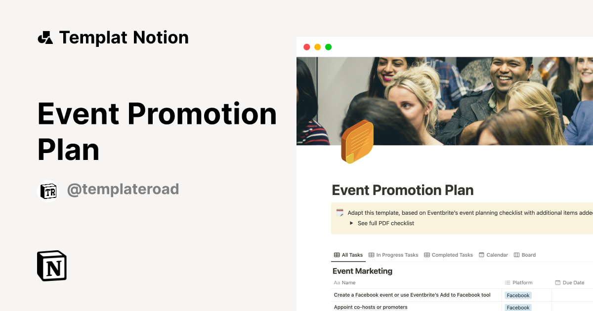 Templat Event Promotion Plan | Notion Marketplace