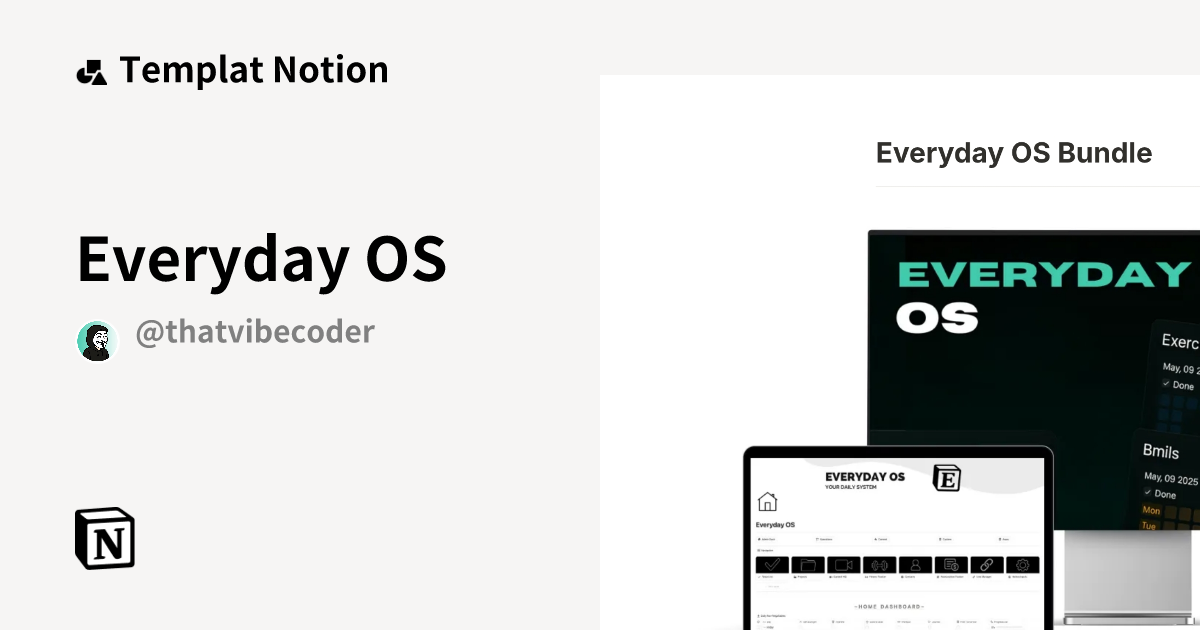 Templat Everyday OS | Notion Marketplace