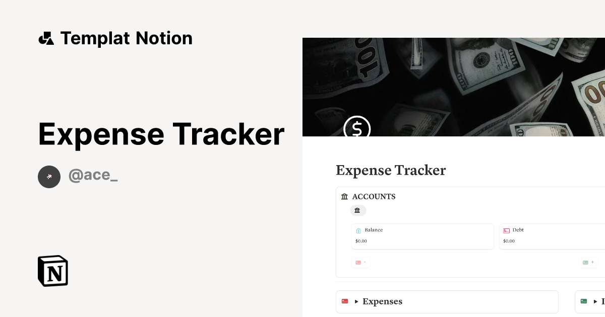 Templat Expense Tracker | Notion Marketplace