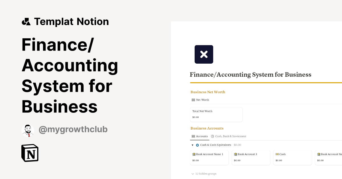 Finance/Accounting System for Business Templat oleh N.K. Emmanuel ...