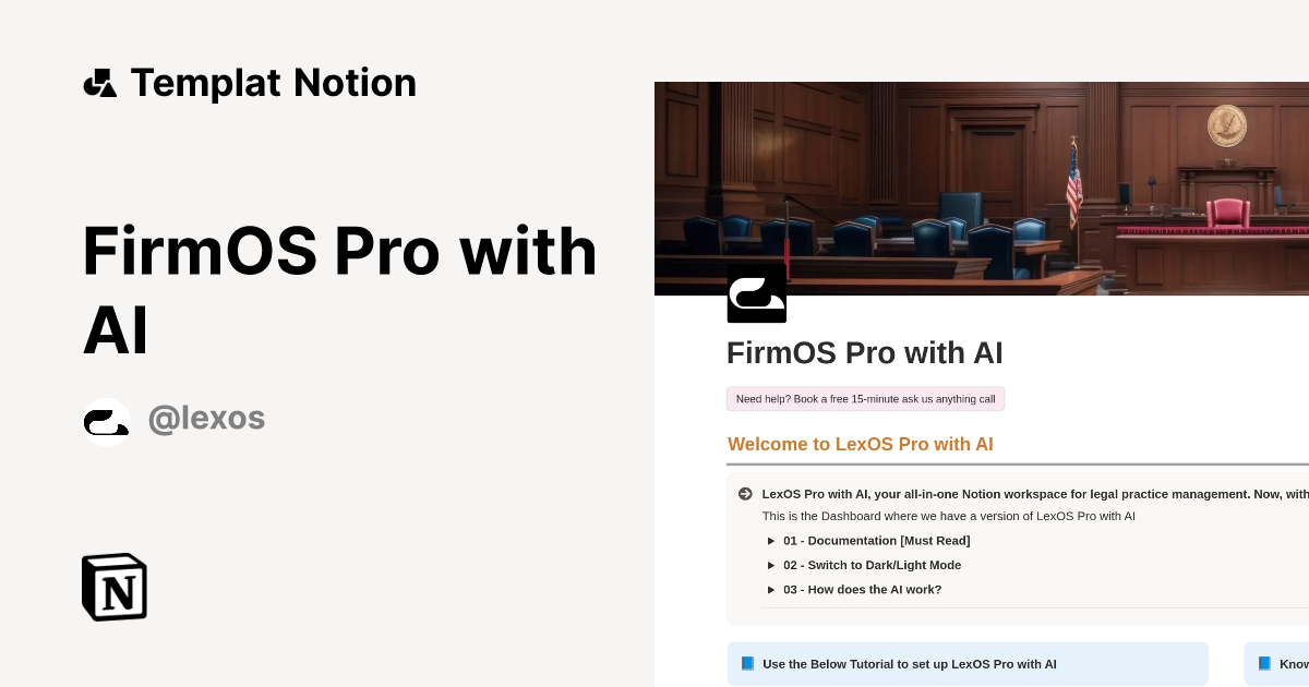 FirmOS Pro with AI Templat oleh LexOS | Notion Marketplace
