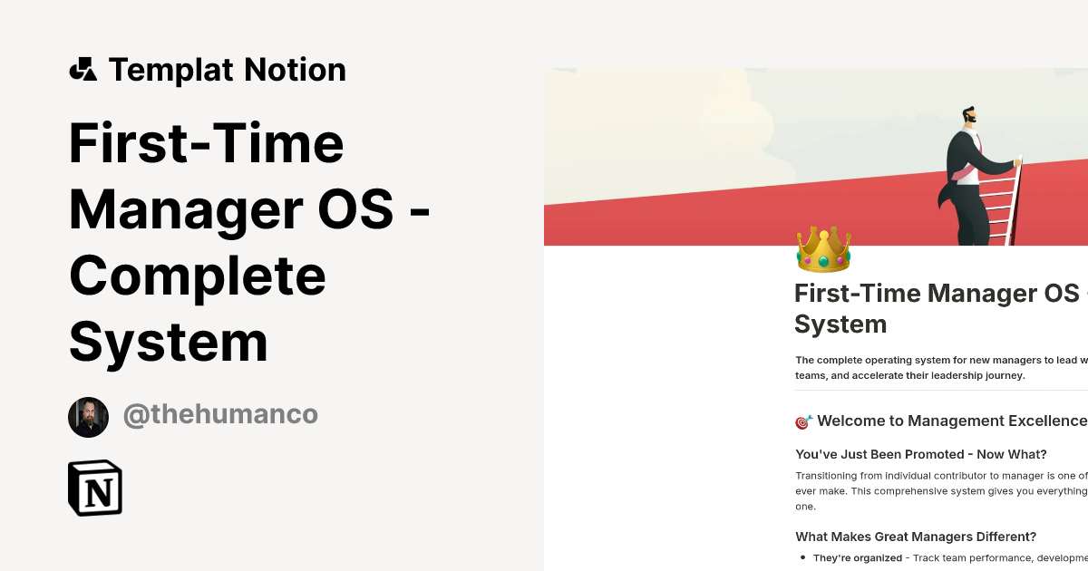 First-Time Manager OS - Complete System Templat oleh The Human Co ...