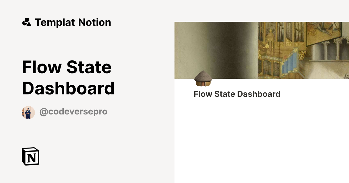 Templat Flow State Dashboard | Notion Marketplace