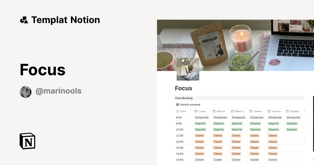 Templat Focus | Notion Marketplace