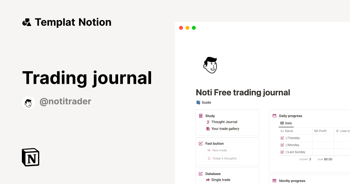 Templat Trading journal | Notion Marketplace