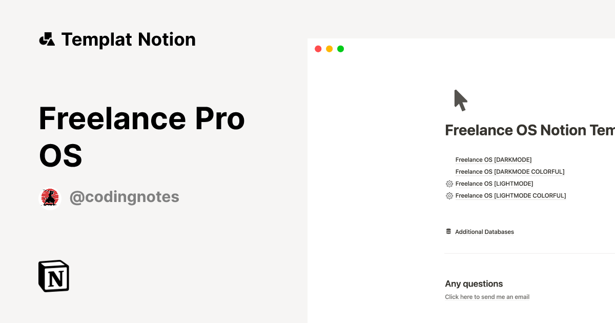 Templat Freelance Pro OS | Notion Marketplace