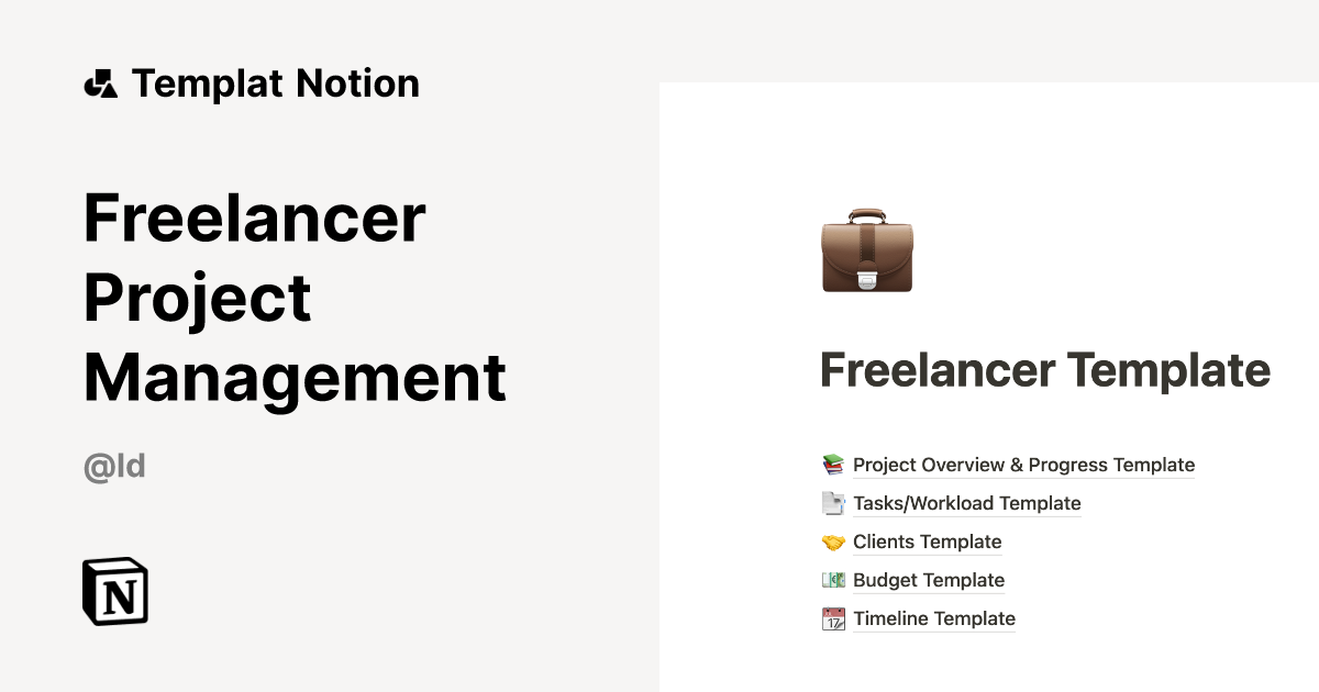 Templat Freelancer Project Management | Notion Marketplace