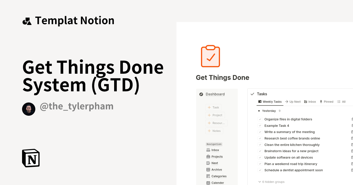 Templat Get Things Done System (GTD) | Notion Marketplace