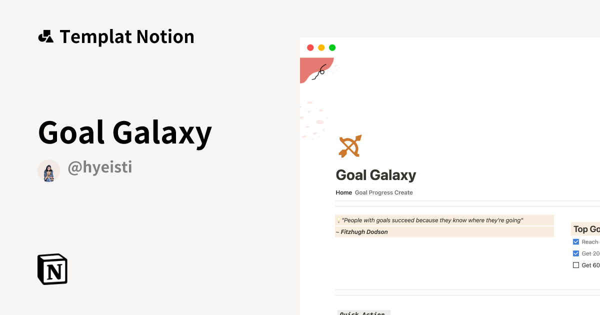 Templat Goal Galaxy | Notion Marketplace