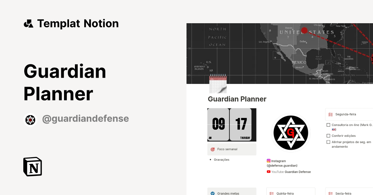 Templat Guardian Planner | Notion Marketplace