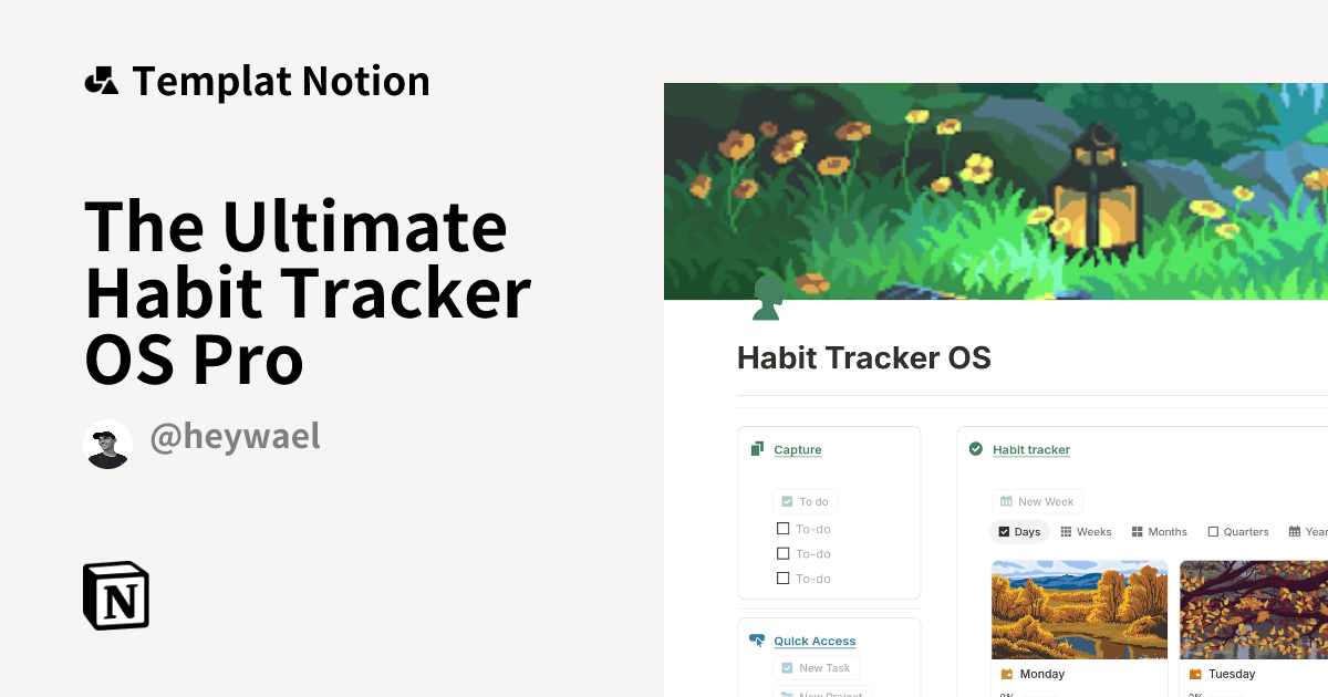Templat The Ultimate Habit Tracker OS Pro | Notion Marketplace