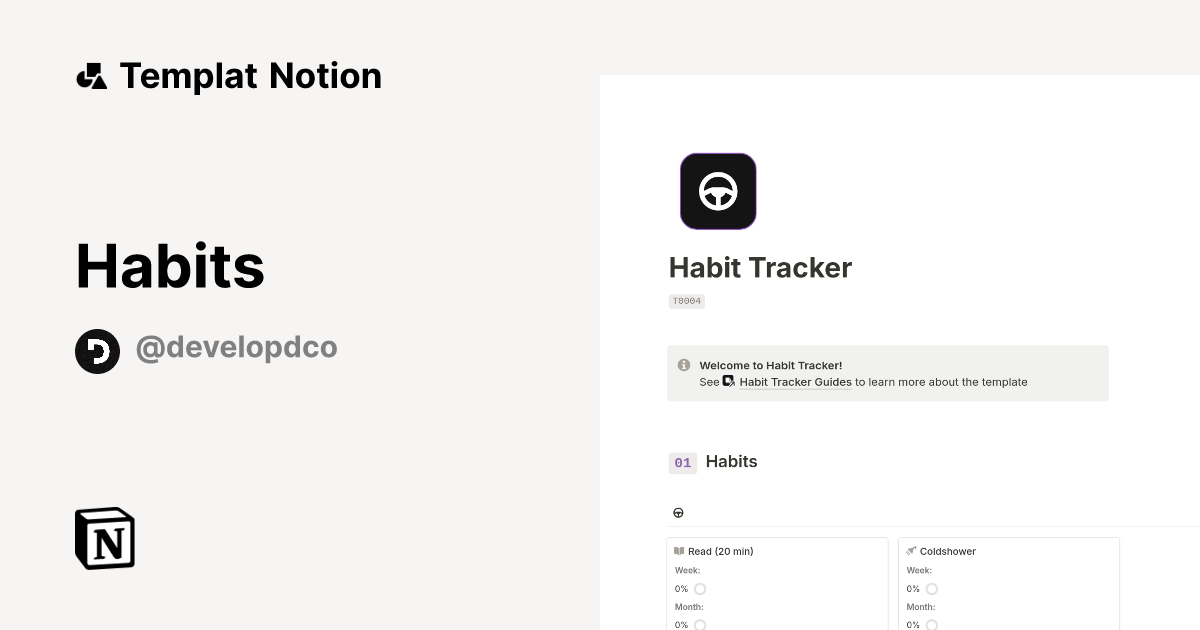 Habits Templat oleh Developd | Notion Marketplace