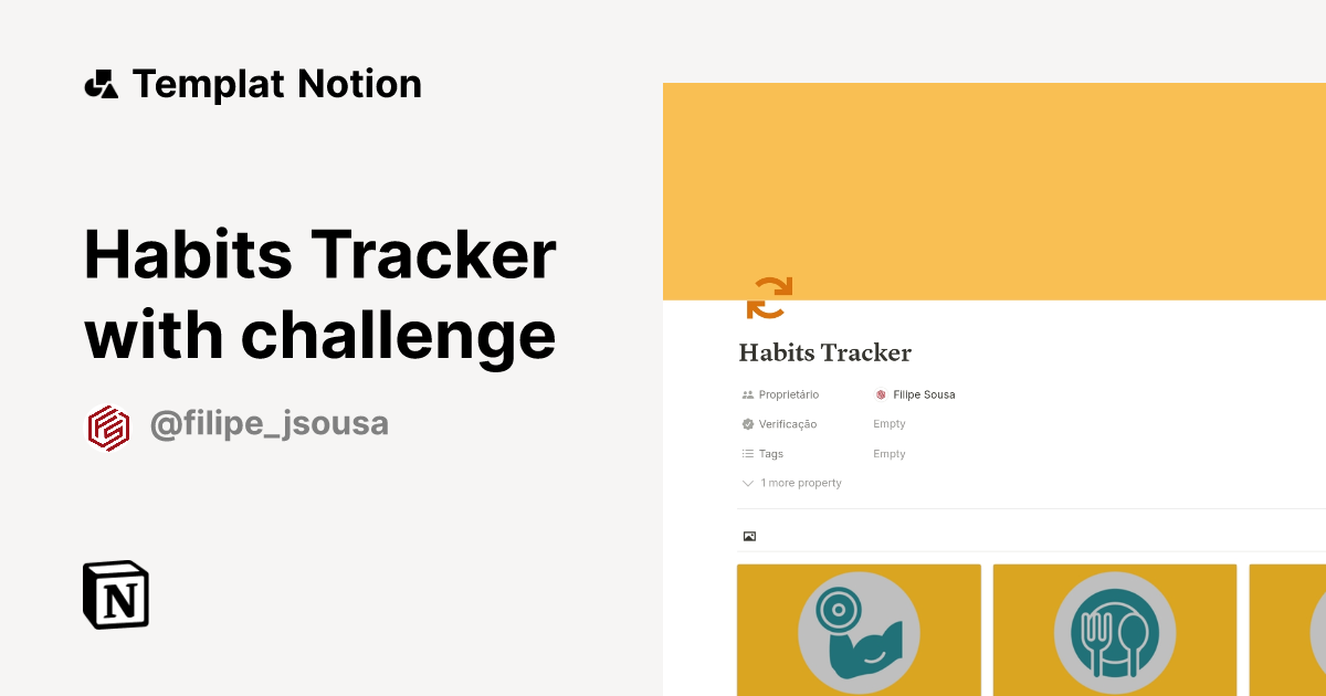 Templat Habits Tracker with challenge | Notion Marketplace