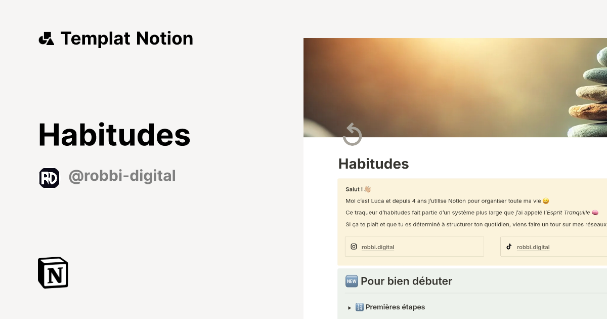 Templat Habitudes | Notion Marketplace