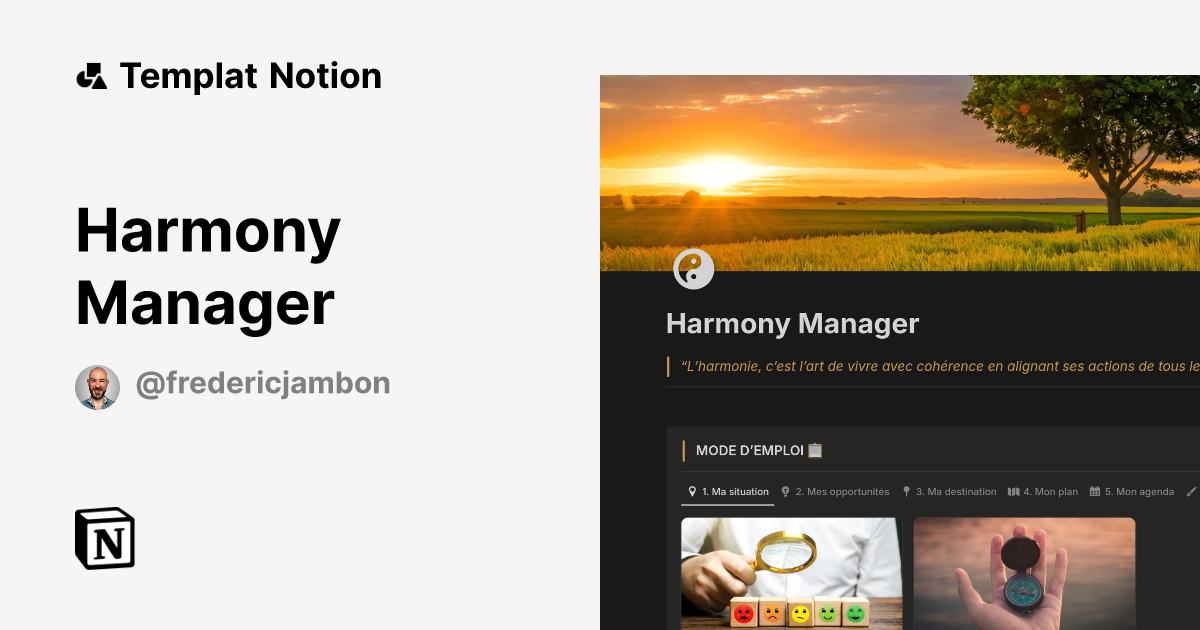 Templat Harmony Manager | Notion Marketplace