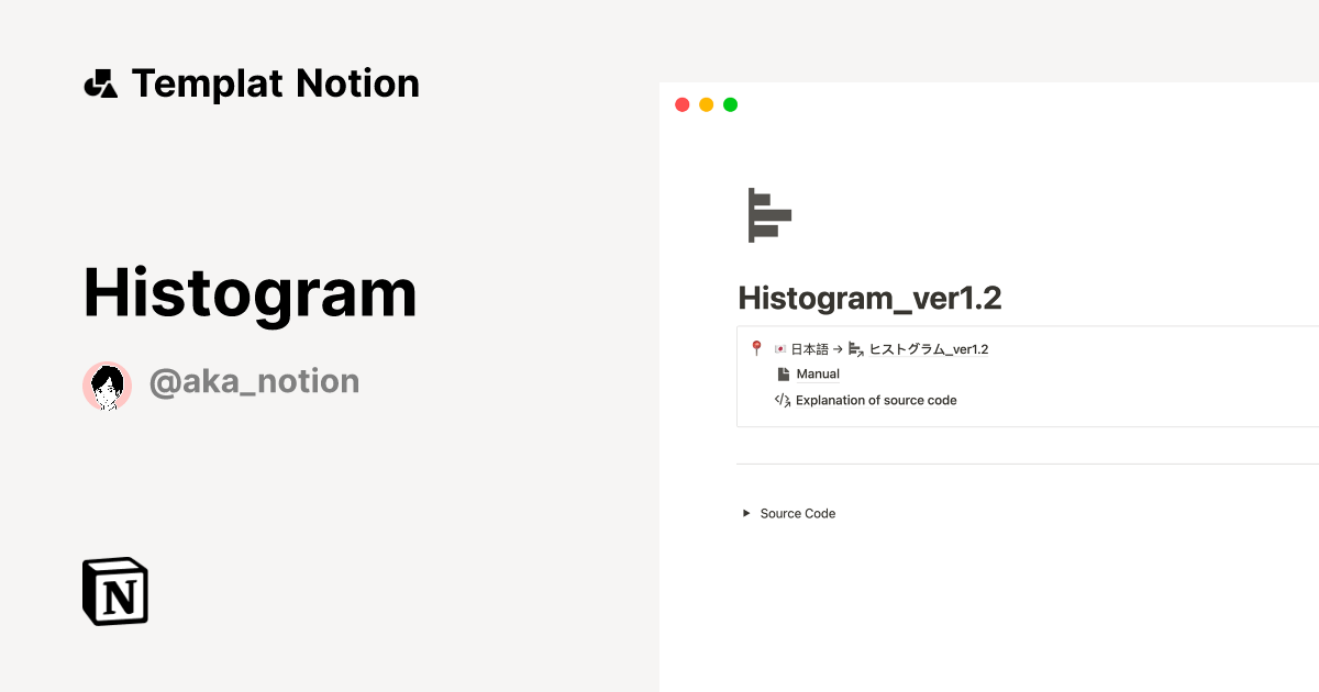 Histogram Templat oleh あか | Aka | Notion Marketplace