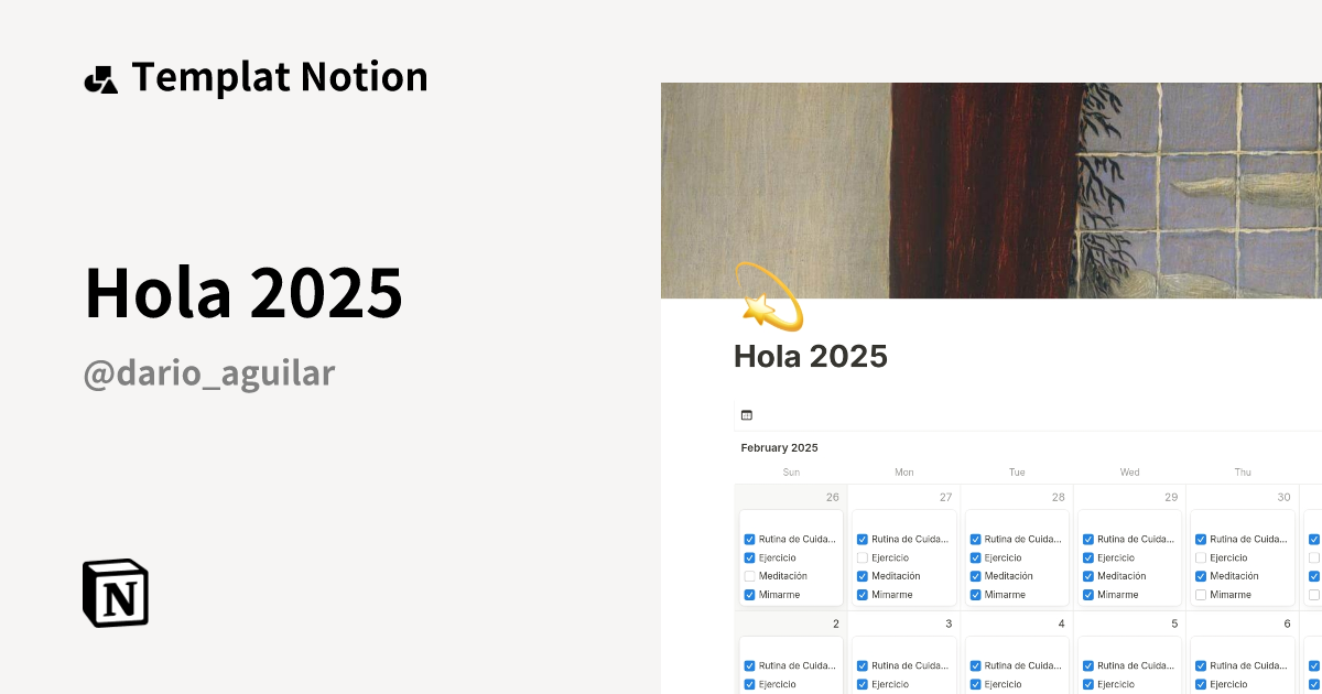 Templat Hola 2025 | Notion Marketplace