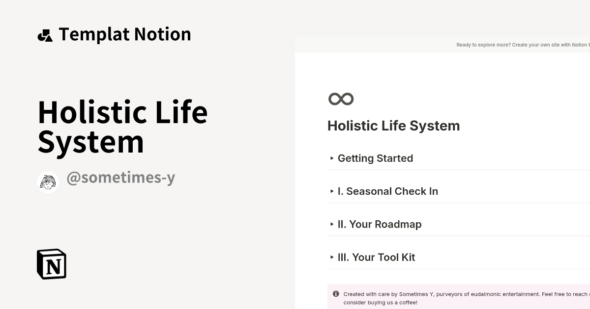 Templat Holistic Life System | Notion Marketplace