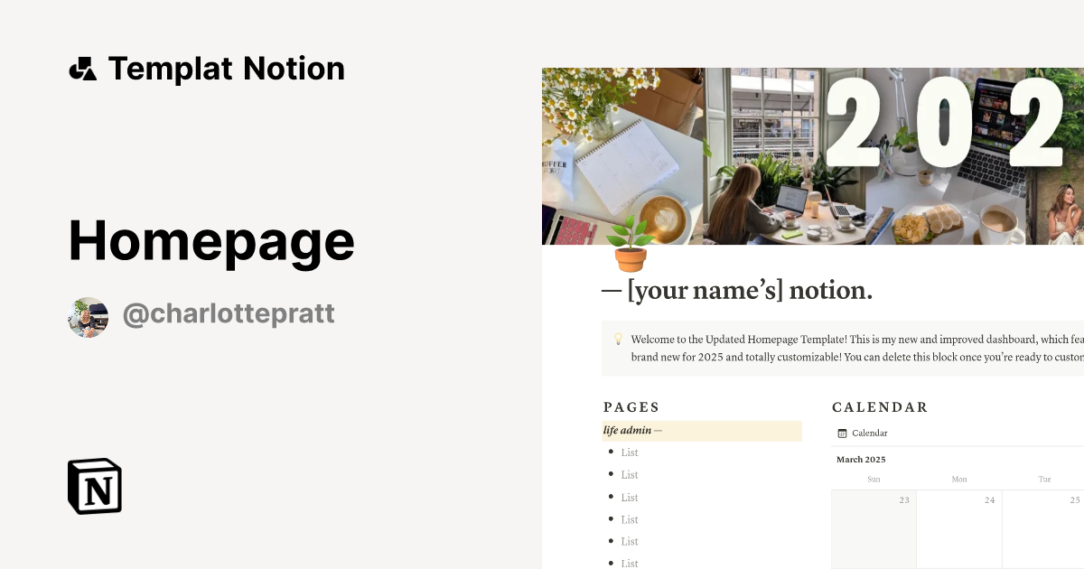 Templat Homepage | Notion Marketplace