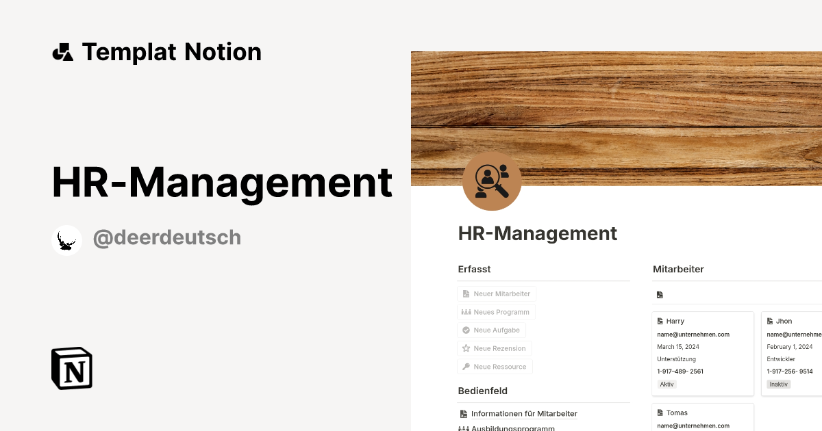 Templat HR-Management | Notion Marketplace