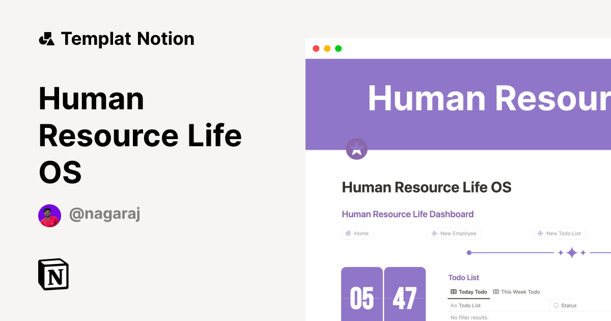 Templat Human Resource Life OS | Notion Marketplace
