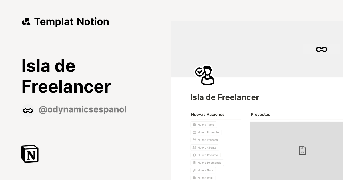 Isla de Freelancer Templat oleh O2 Dynamics | Notion Marketplace