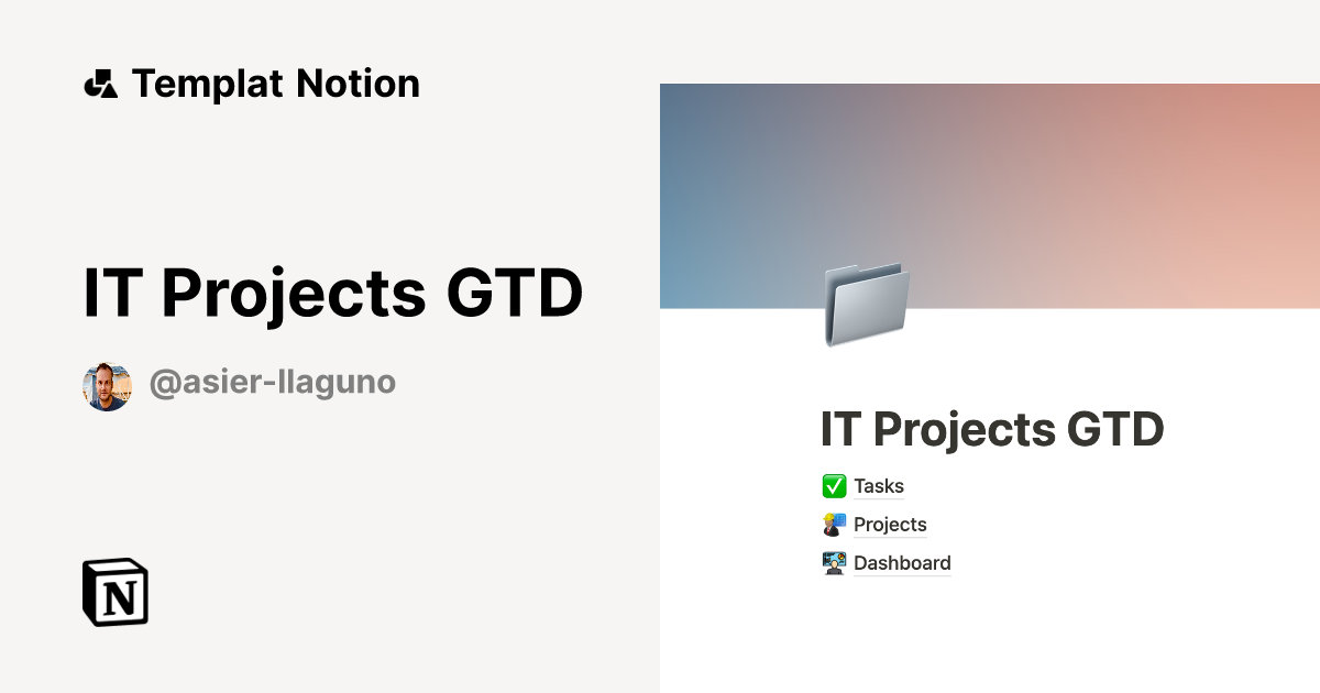 IT Projects GTD Templat oleh Asier Llaguno | Notion Marketplace