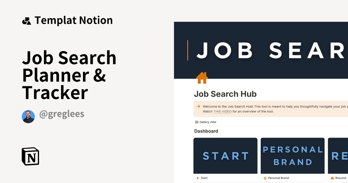 Templat Job Search Planner & Tracker | Notion Marketplace