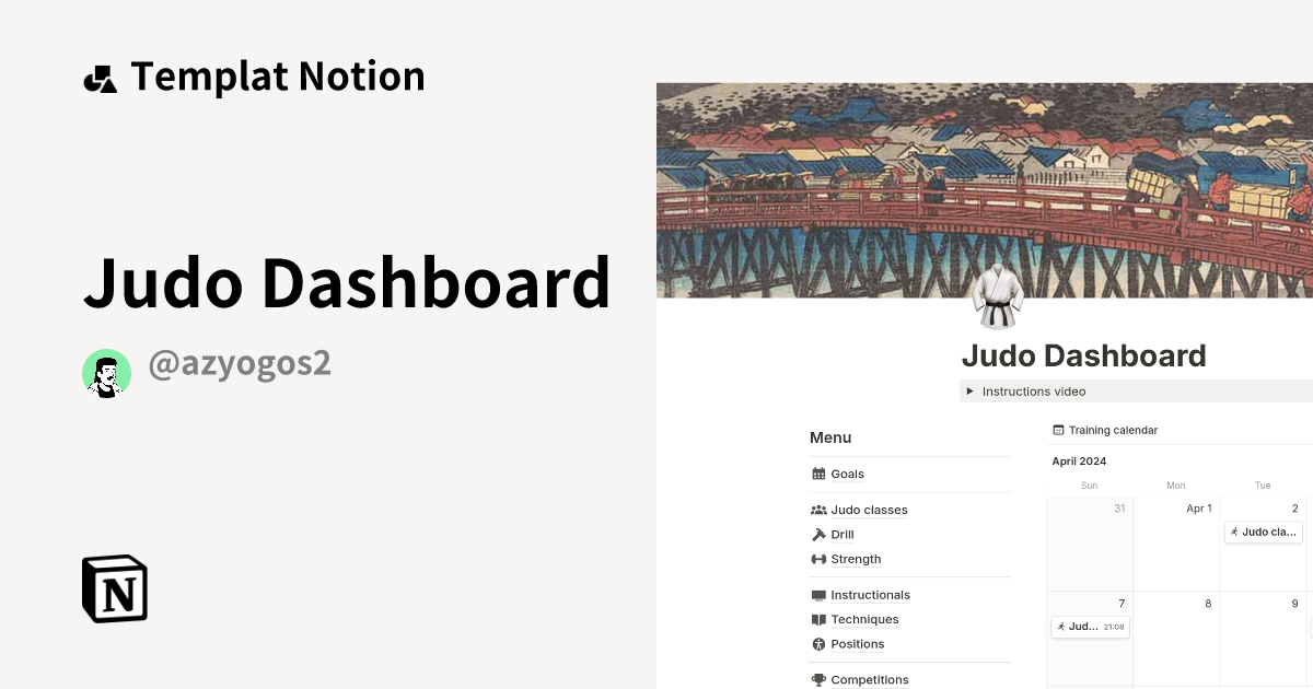 Templat Judo Dashboard | Notion Marketplace