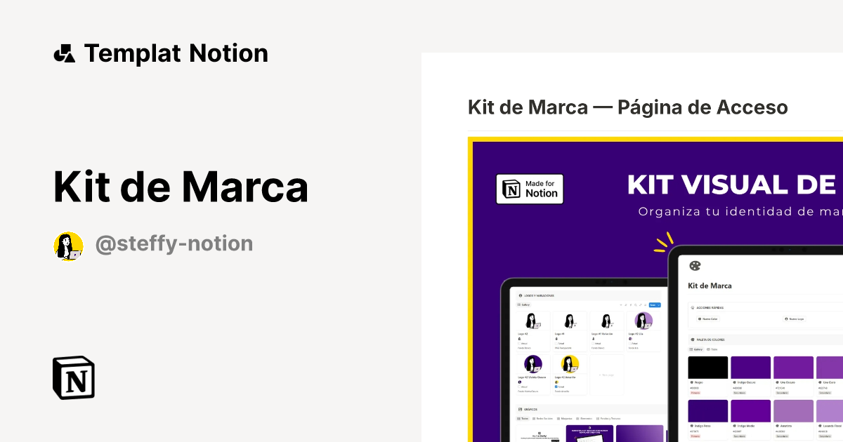 Templat Kit de Marca | Notion Marketplace
