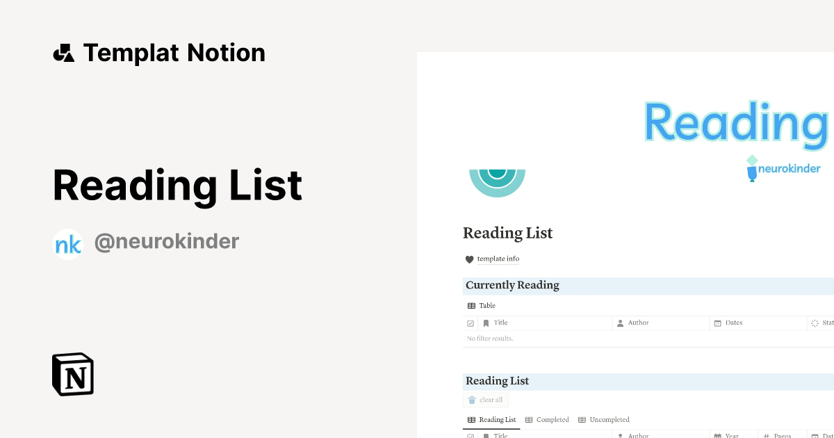 Templat Reading List | Notion Marketplace