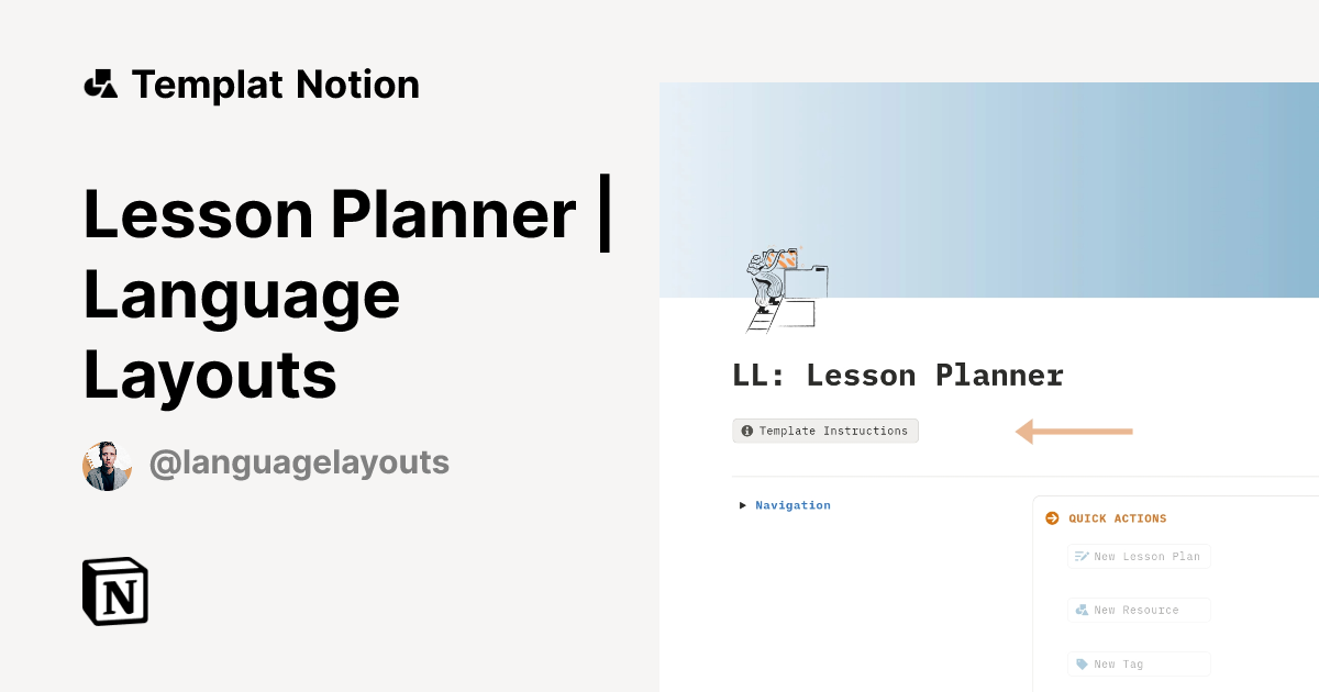 Lesson Planner | Language Layouts Templat oleh Language Layouts ...