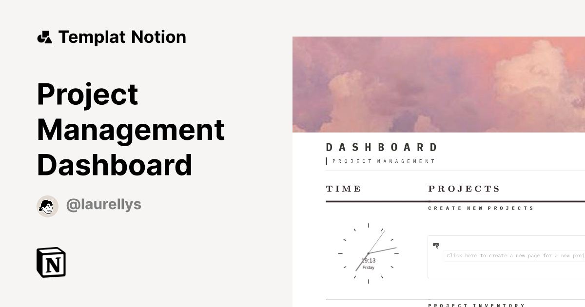 Templat Project Management Dashboard | Notion Marketplace