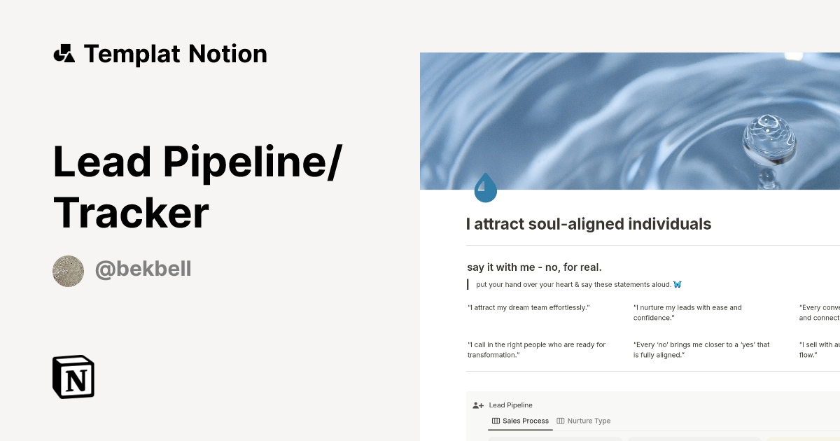 Templat Lead Pipeline/Tracker | Notion Marketplace