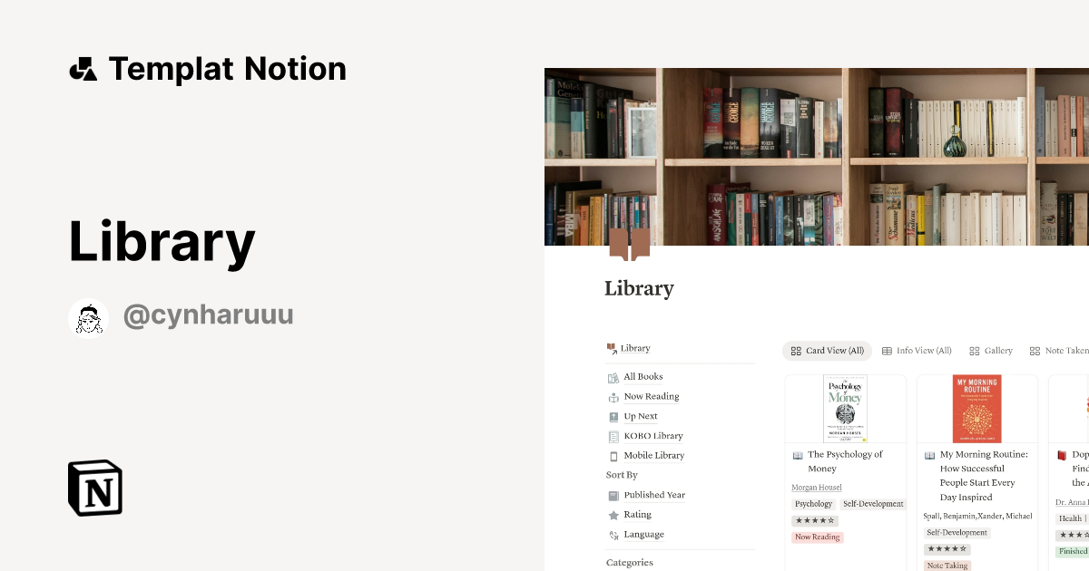 Library Templat oleh haru-chan | Notion Marketplace