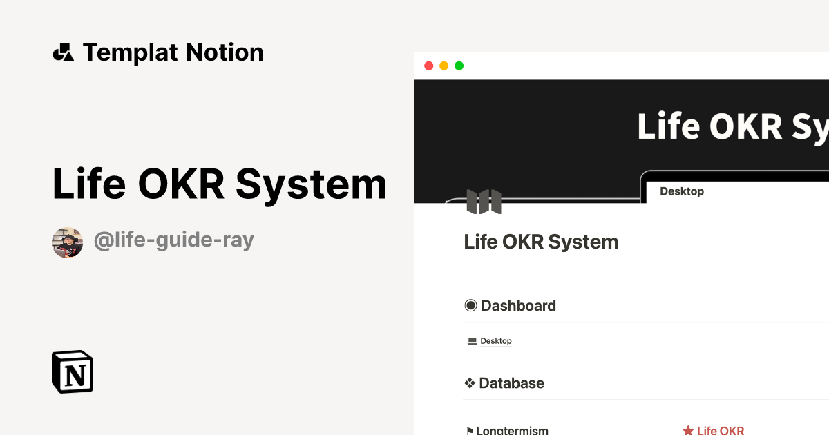 Templat Life OKR System | Notion Marketplace