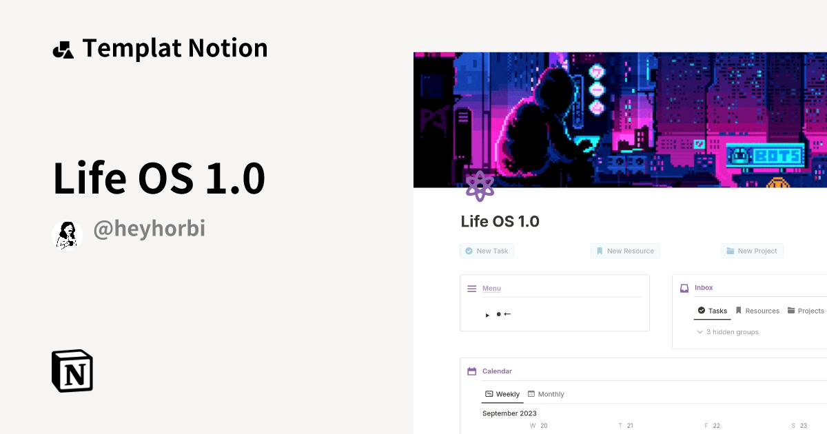 Life OS 1.0 Templat oleh Horbi | Notion Marketplace