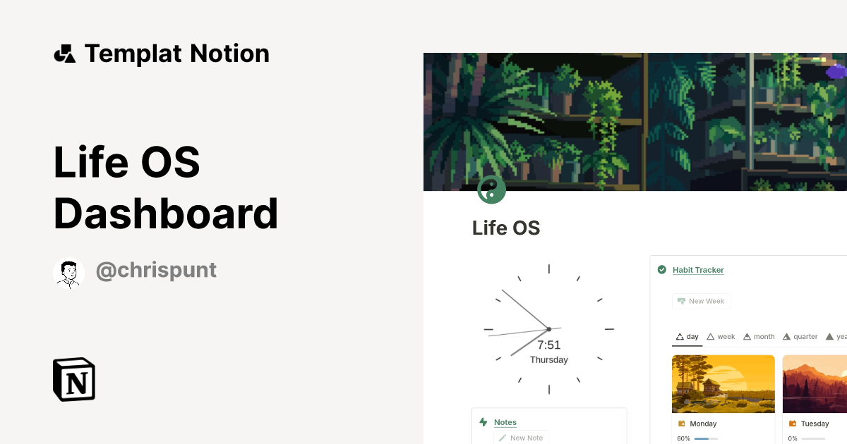 Templat Life OS Dashboard | Notion Marketplace