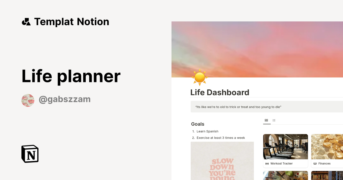 Templat Life planner | Notion Marketplace