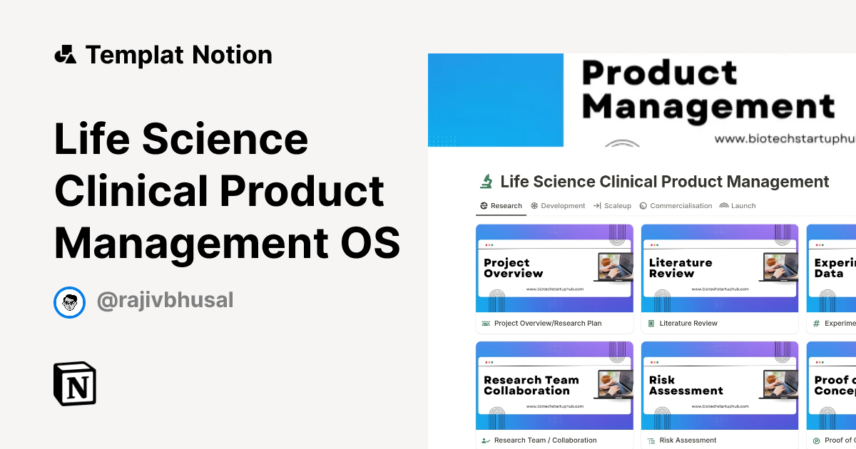 Templat Life Science Clinical Product Management OS | Notion Marketplace