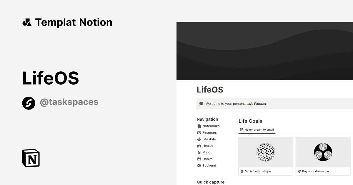 Templat LifeOS | Notion Marketplace