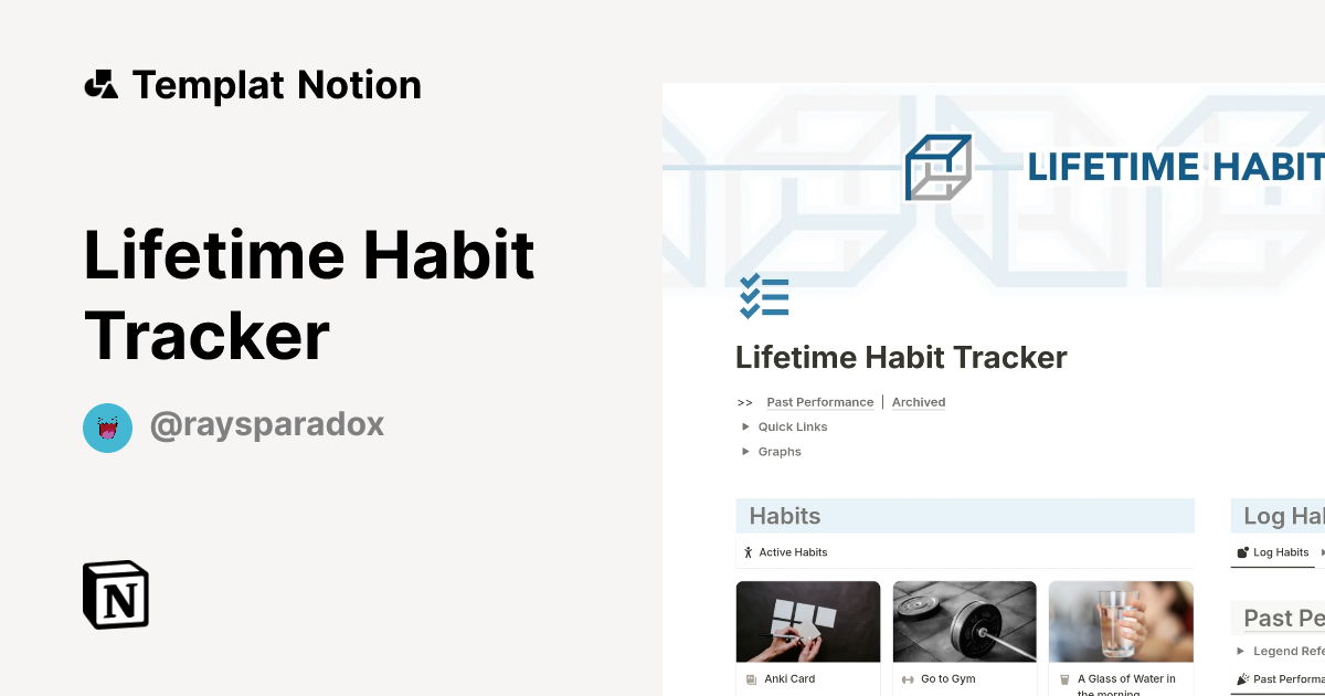 Templat Lifetime Habit Tracker | Notion Marketplace