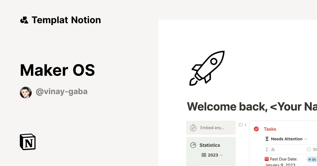 Templat Maker OS | Notion Marketplace