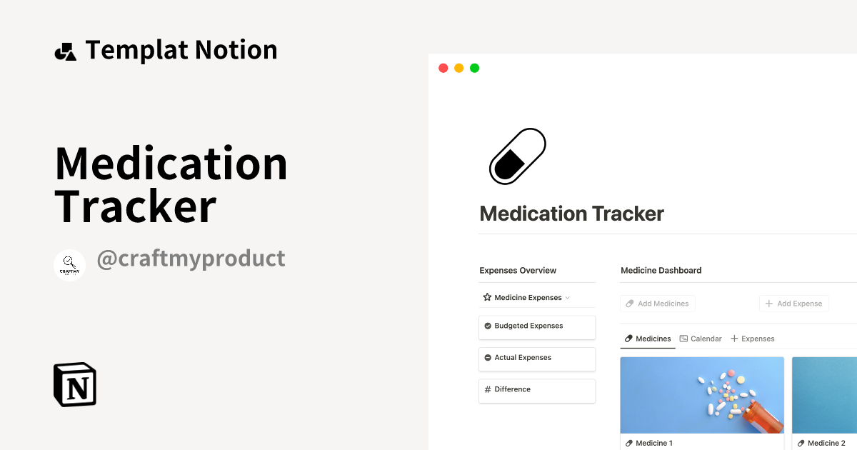 Templat Medication Tracker | Notion Marketplace
