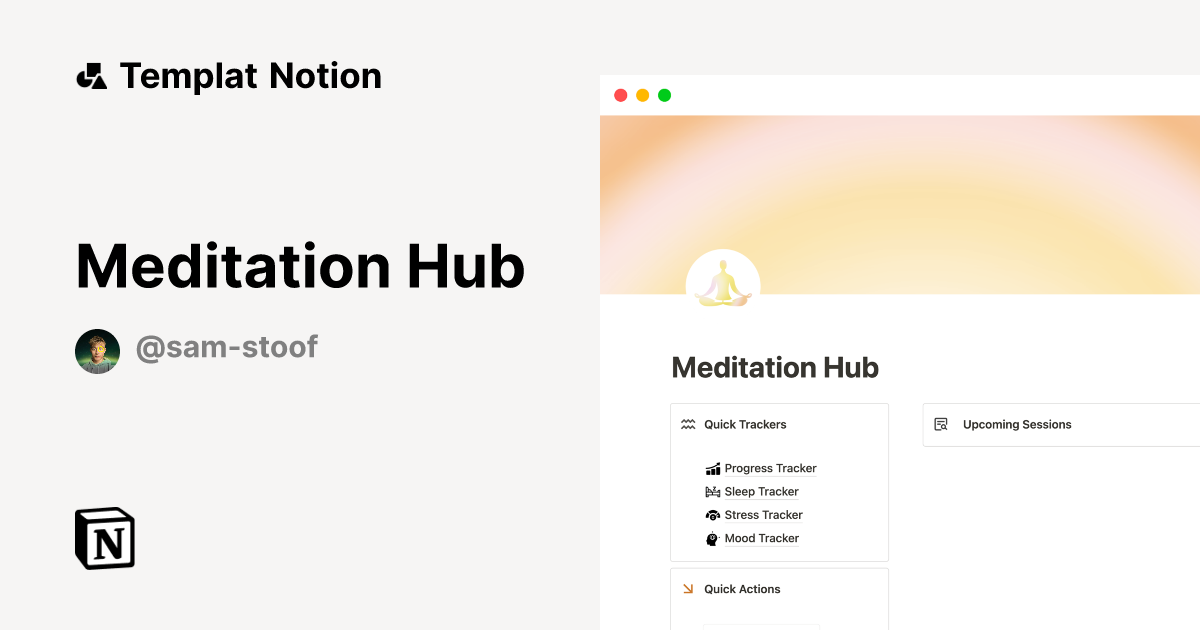 Templat Meditation Hub | Notion Marketplace