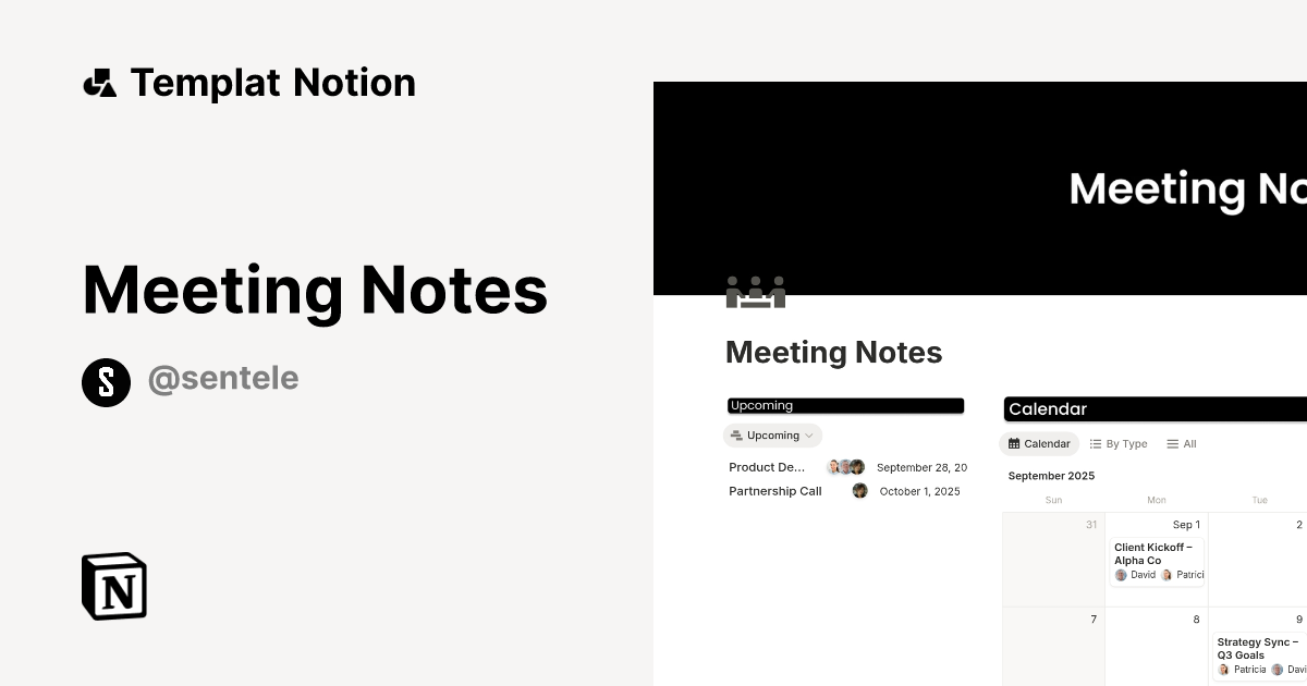 Templat Meeting Notes | Notion Marketplace