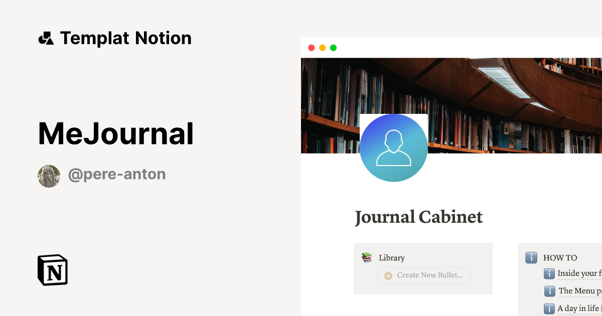 Templat MeJournal | Notion Marketplace
