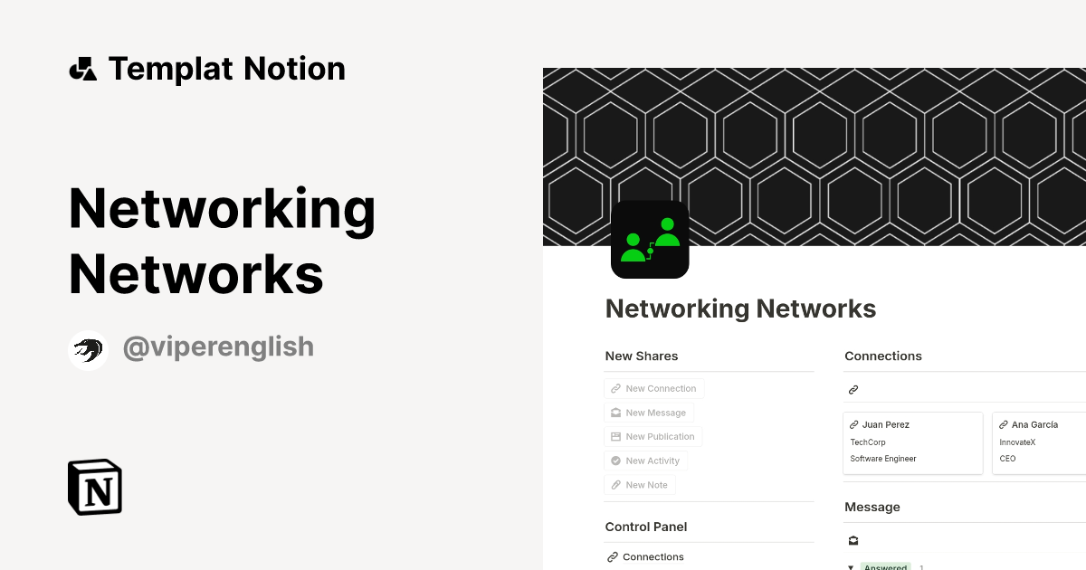 Templat Networking Networks | Notion Marketplace