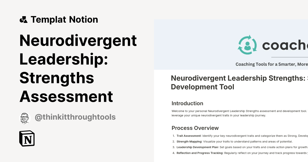 Neurodivergent Leadership: Strengths Assessment Templat oleh Think It Through Tools | Notion ...